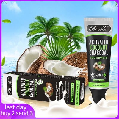 Removal Tooth Coconut Charcoal Toothpaste Teeth Whitening