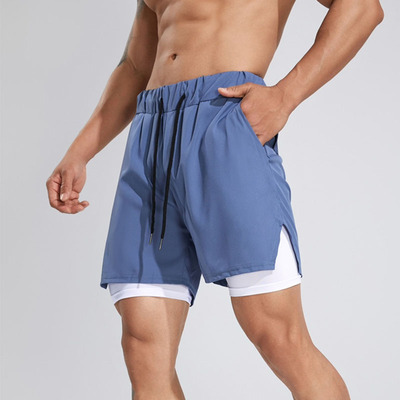 男士健身运动撒谎从内衬速干短裤