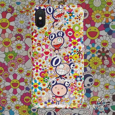 村上隆 太阳花 波普 艺术家 笑脸 潮牌 适用苹果安卓全包手机壳iphone15pro14max13小米华为一加12OPPO魅族11