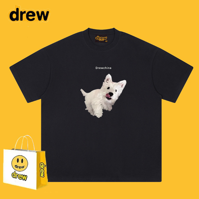 官网Drew西高地狗狗卡通印花短袖