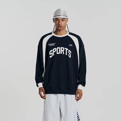 HDEX 25春夏季新品美式复古学院风卫衣宽松百搭上衣韩国代购