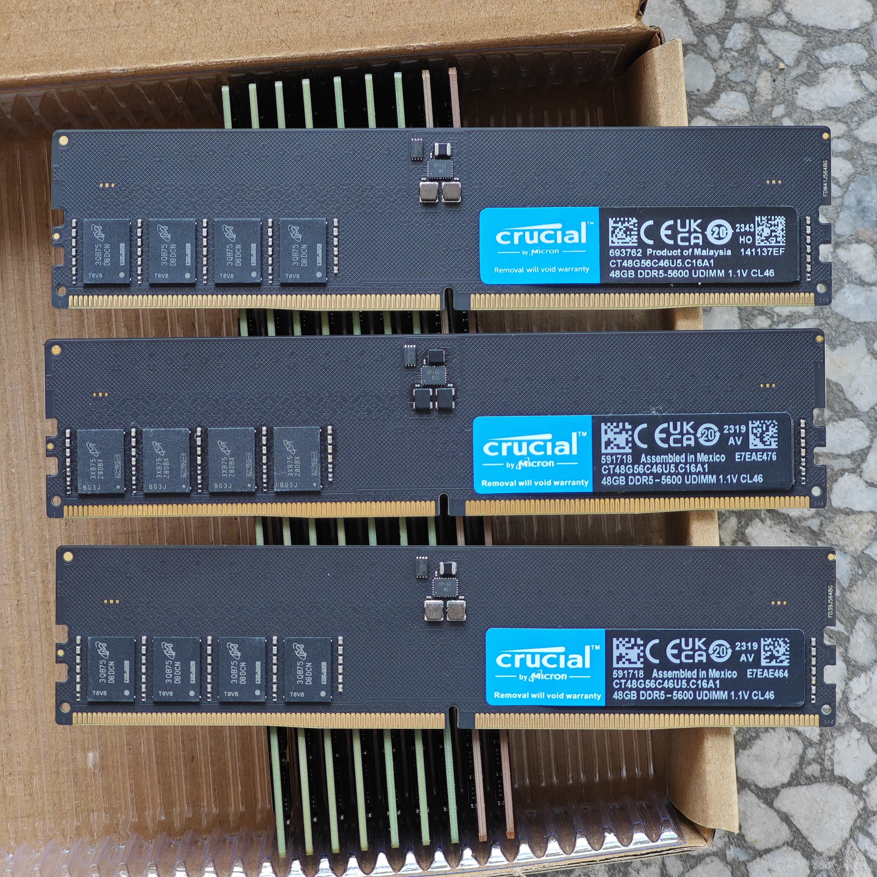 镁光 英睿达 单条48G DDR5 5600Mhz UDIMM台式机内存条大容量拆机