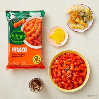 韩国直发bibigo必品阁新款辣炒年糕经典甜辣芝士辣360g/袋两人份