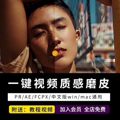 pr fcpx ae磨皮插件 beautybox 视频美白降噪美颜瘦脸美容mac win