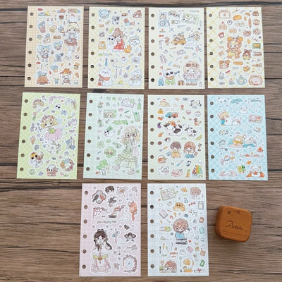 potato bb原创 可爱小贴纸甜品人物美食文具古风手帐百搭拼贴素材