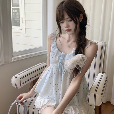 碎花波点纯欲外穿吊带背心