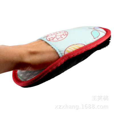擦鞋手套抛光手套加厚大手套鞋油专用手套仿羊毛手套擦鞋布
