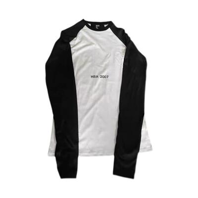 香港正品（稀有）HBA Hood By Air 17ss黑白超长袖衫T恤Gali同款
