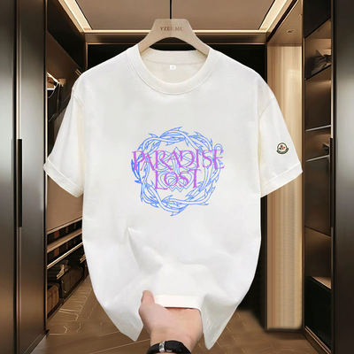 【官方直营】蒙口钢琴美式风短袖T恤男女款宽松圆领字母印花上衣