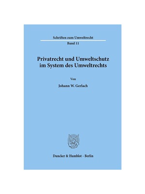 预订不退不换德语Privatrecht und Umweltschutz im System des Umweltrechts.: