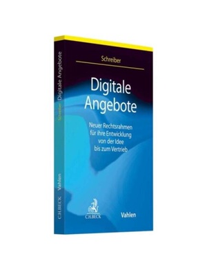 预订不退不换德语Digitale Angebote:Neuer Rechtsrahmen für ihre Entwicklung von der Idee bis zum Vertrieb