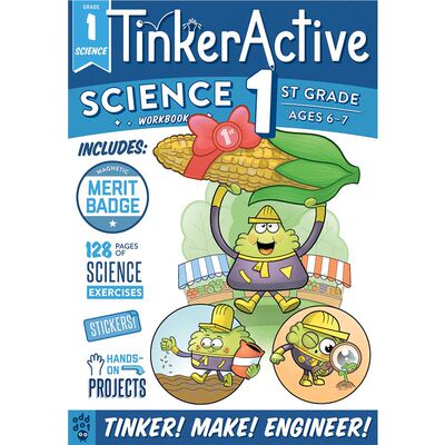 TinkerActive Workbooks: 1st Grade Science 一年级英文原版科学练习册 含奖励贴 儿童趣味英语辅导书图画书 6-7岁 上海外文书店