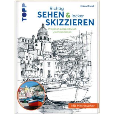 预订【德语】 Richtig Sehen & locker Skizzieren:Praxisnah perspektivisch Zeichnen lernen. Mit Mot