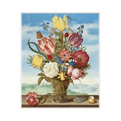 预订不退不换Ambrosius Bosschaert:Bouquet of Flowers Boxed Small Notecards