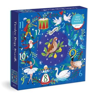 预订不退不换12 Days Wreath 500 Piece Puzzle 拼图