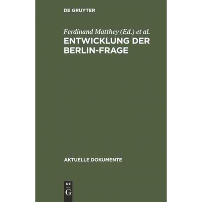 按需印刷不退不换DEG Entwicklung der Berlin Frage[9783110039313]