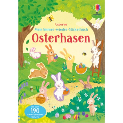预订不退不换德语 Mein Immer-wieder-Stickerbuch: Osterhasen[9781789416428]