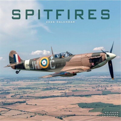 预订不退不换Spitfires Calendar 2026  Square Plane Wall Calendar - 16 Month[9781804607855]