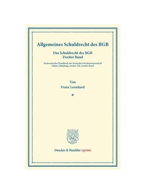 预订【德语】Besonderes Schuldrecht des BGB.:Das Schuldrecht des BGB. Zweiter Band. Systematisches Handbuch der Deutschen