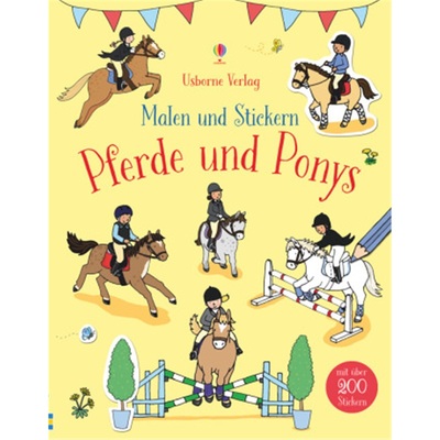 预订【德语】 Malen und Stickern - Pferde und Ponys[9781789411638]