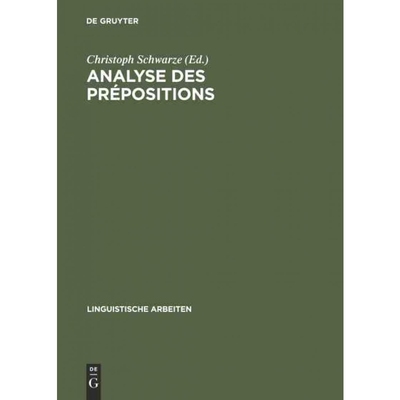 按需印刷DEG Analyse des prépositions[9783484301108]
