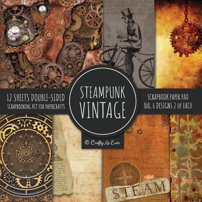预订不退不换Vintage Steampunk Scrapbook Paper Pad 8x8 Scrapbooking Kit for Papercrafts, Cardmaking, DIY Crafts,