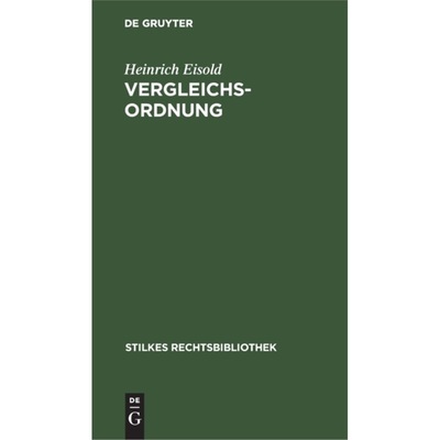 预订【德语】 Vergleichs-Ordnung:Gesetz uber den Vergle