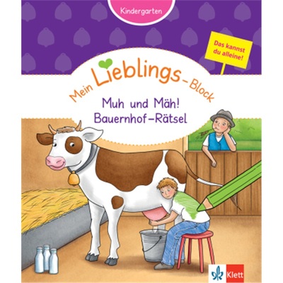 预订【德语】 Klett Mein Lieblings-Block Muh und Mäh! Bauernhof-Rätsel[9783129494868]