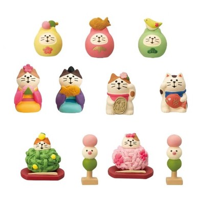 女儿节日式猫创意潮玩树脂