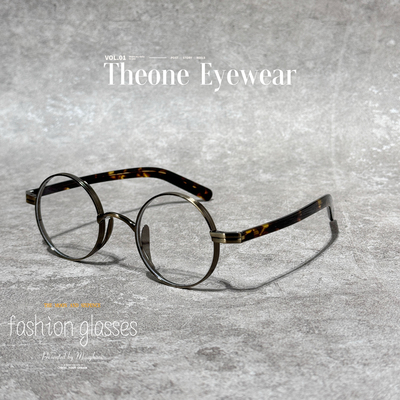 134mm日系复古圆框可配度数眼镜