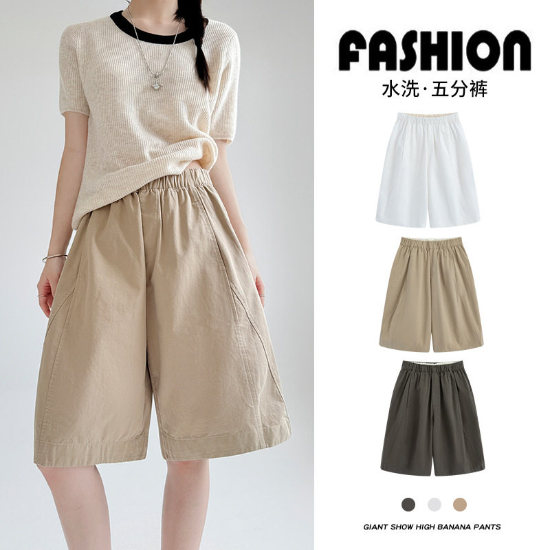 Danise高定 2026年夏季新品 全包边水洗纯棉工装短裤女