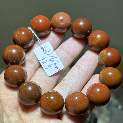 天然阿拉善玛瑙手链大颗粒，玛瑙手串有矿坑  一物一图