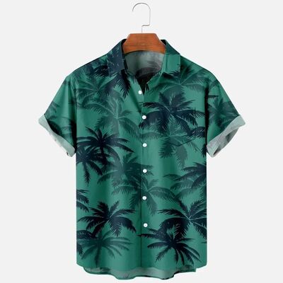 休闲翻领单排扣衬衣Casual collar single brested shirt for men
