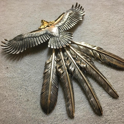 HorizonBlue925银羽毛项链吊坠