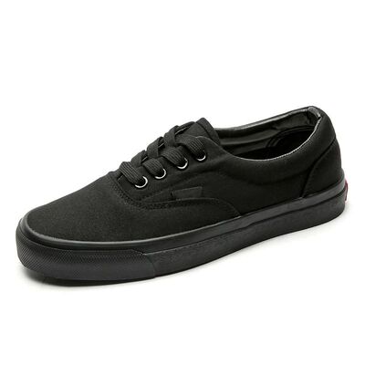 Unisex  Sneakers Lace-Up Solid Color Vulcanized Shoes Wearab