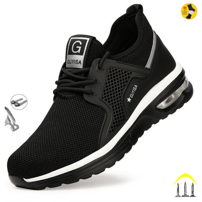 Plus Sise 35-50 Mens Safety Work Shoes Indestructible Air Cu