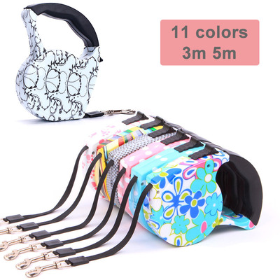 3m 5m Retractable Dog Leash 11 Colors Fashion Printed Puppy
