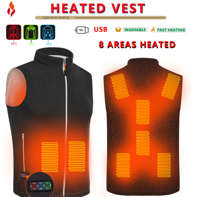 Winter Heated Vest Warm men USB Areas Heated Electric Heati