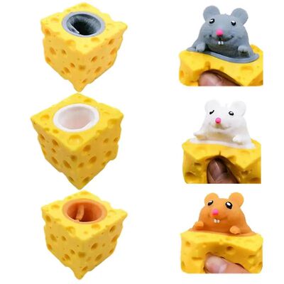 Squeeze Cheese Mice Anti-sss Toy Hide And Seek Figures Sss D