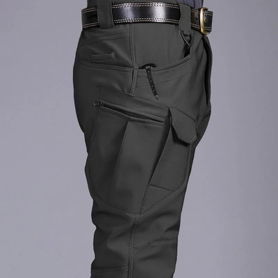Multi-Pocket Men's Tactical Pants Military Sharkskin Softshe