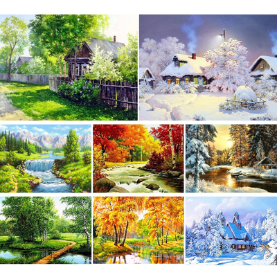 5D Diy Diamond Painting Landscape Cross Stitch Kit Full Dril