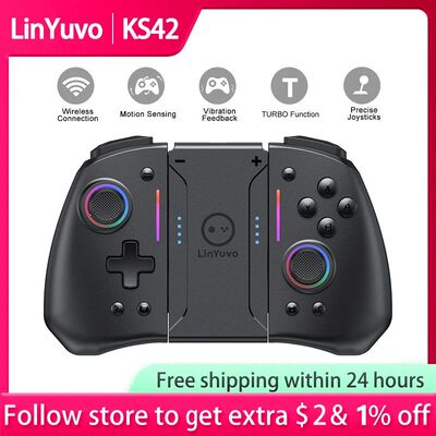 LinYuvo KS42 JoyPad Wireless Controller Metal Joystick for N