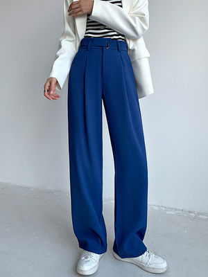 Yitimoky Wide Leg Pants Women Elegant Office Ladies Straight