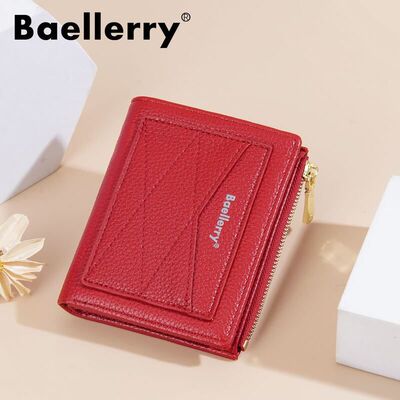 荔枝纹女士可爱高级感钱包ins女短款多卡位拉链袋式零钱包wallet
