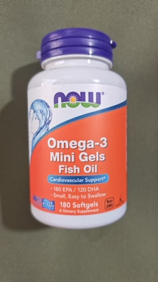 26.11月美国NOW诺奥深海鱼油omega3小颗粒迷你EPA胶囊人共用180粒