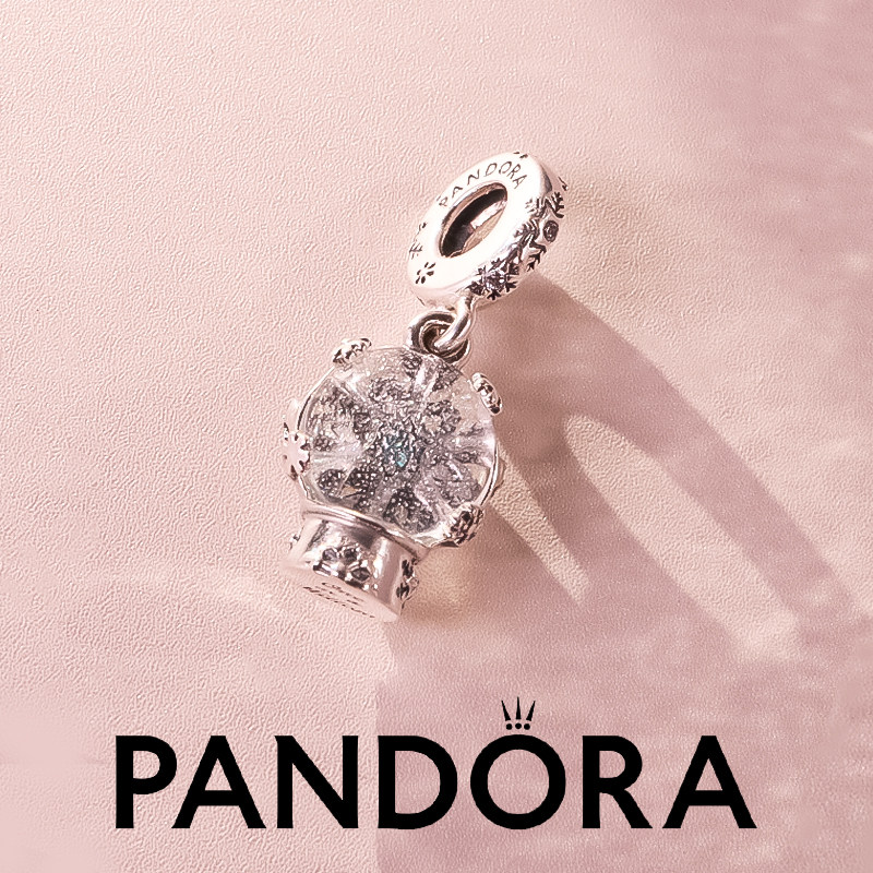 Pandora潘多拉生日礼物圣诞雪景球水晶球792369C01项链女吊饰吊坠_虎窝淘