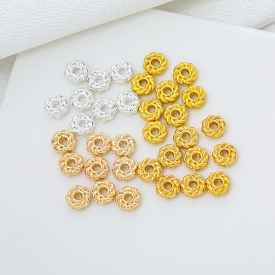 14k包金保色风火轮麻花隔片隔珠