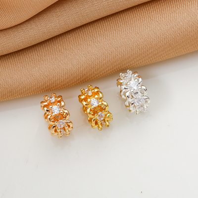 14k包金保色微镶锆石隔珠