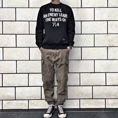 三色现货直筒水洗蜡染工装裤石墨