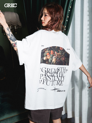 GKRC潮牌情侣水果油画短袖